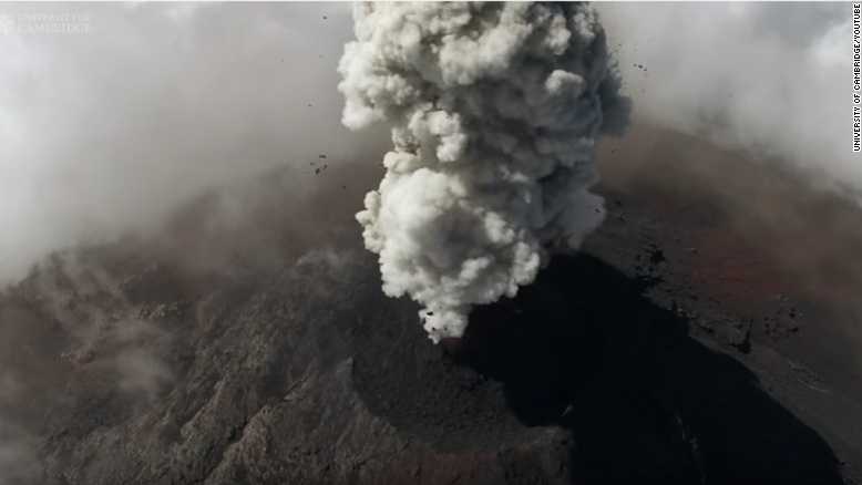Amazing Video: Scientists fly drones over active volcanoes