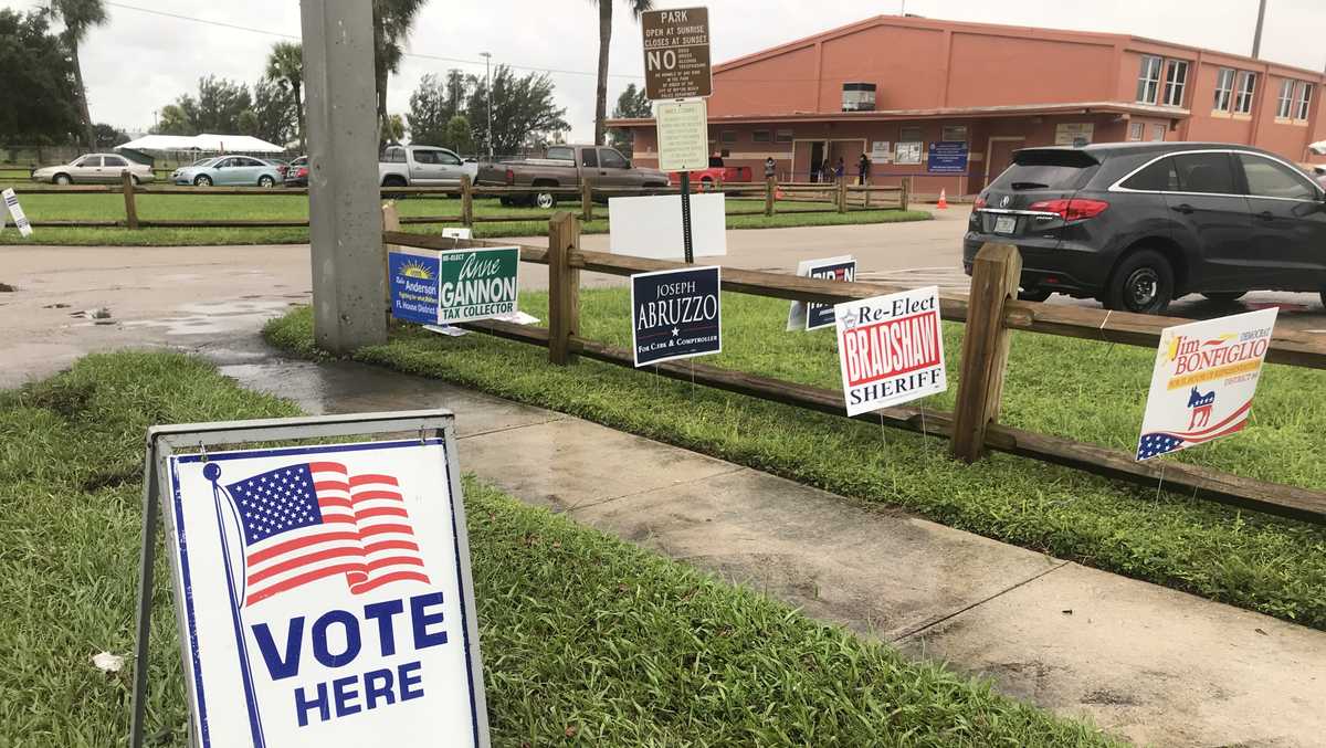 First day of early voting brings large crowds and heavy rain