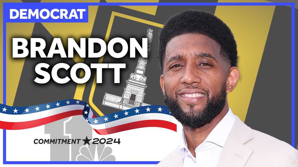 Baltimore mayoral candidate Brandon Scott answers questions