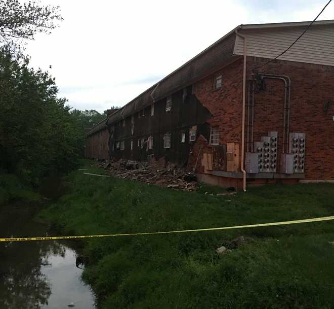 Partial wall collapse at PRP apartment complex displaces some residents