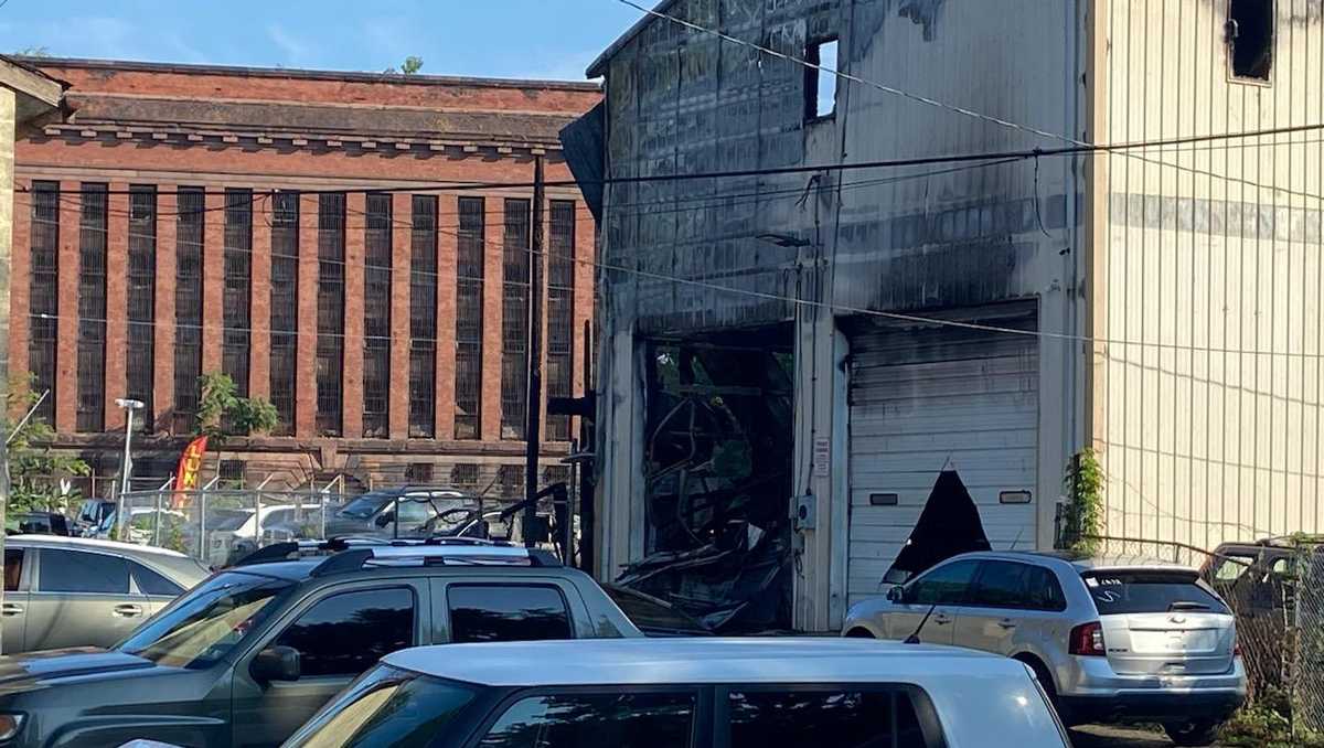 Crews battle fire in York