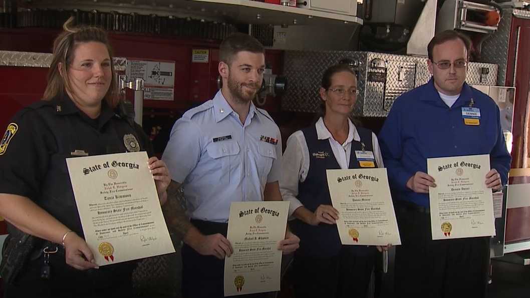 Four people recognized for actions during Pooler Walmart fire