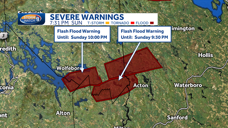 Flash flood warnings expired for portions of eastern NH