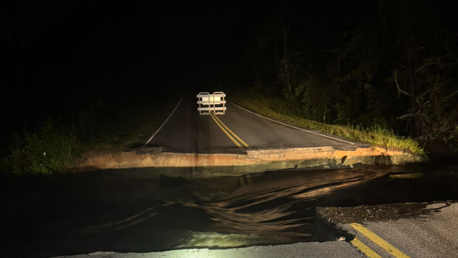 Wayne County road washed out due to recent heavy rains