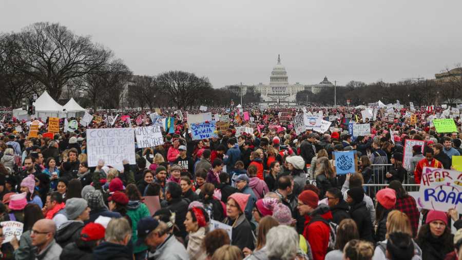 Watch: Women's March on Washington floods DC streets