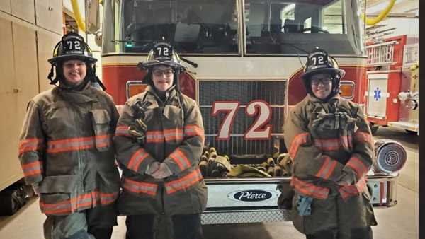 Ohio fire department responds to fire with first all-female engine crew