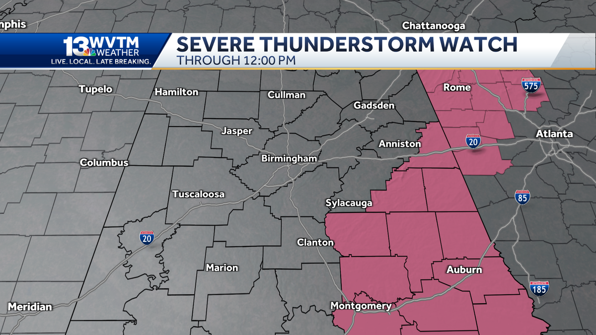 Alabama severe weather: Damaging winds, heavy rain Monday