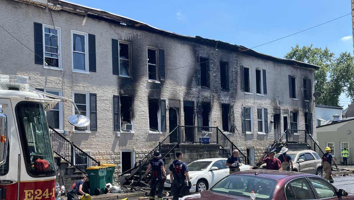 Apartment building fire in Franklin County