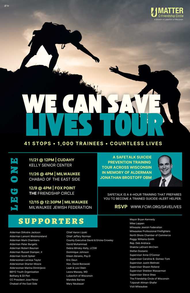'We Can Save Lives Tour' honors Jonathan Brostoff by teaching suicide ...