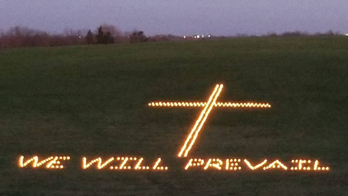 Gov. DeWine shares photo from Ohio farm that reads 'we will prevail ...