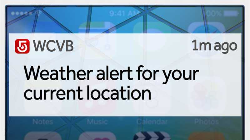 Personalized weather alerts in the WCVB app
