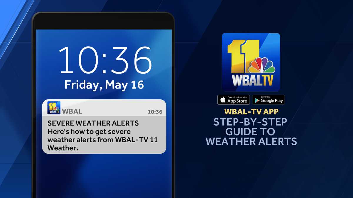 Severe weather alerts: How to get notified from the WBAL-TV app