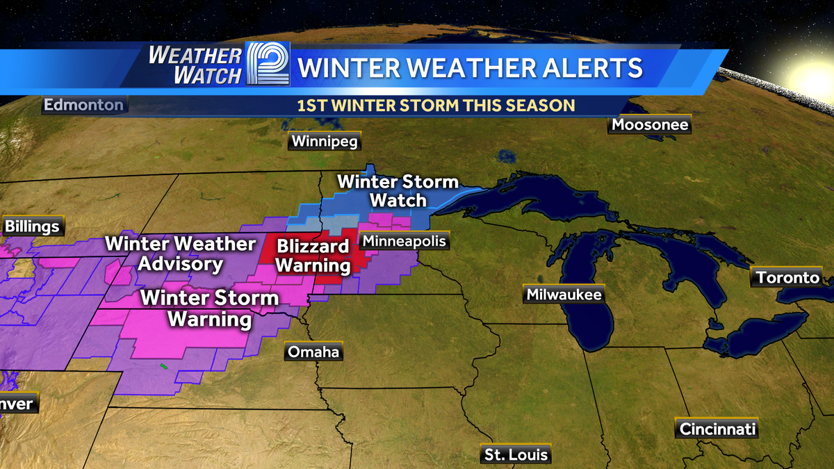 Weather Blog: Winter storm takes aim at parts of upper Midwest