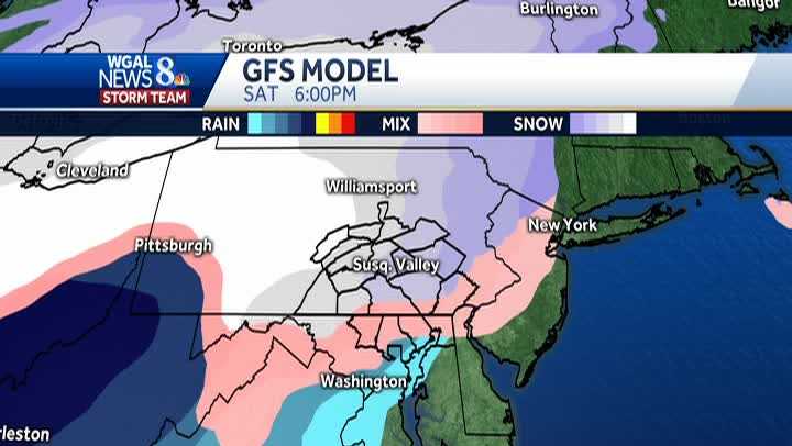 Central Pennsylvania weather snow maps, graphics