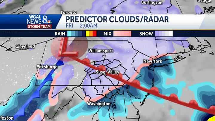 Central Pa. weather: Hour-by-hour snow projections