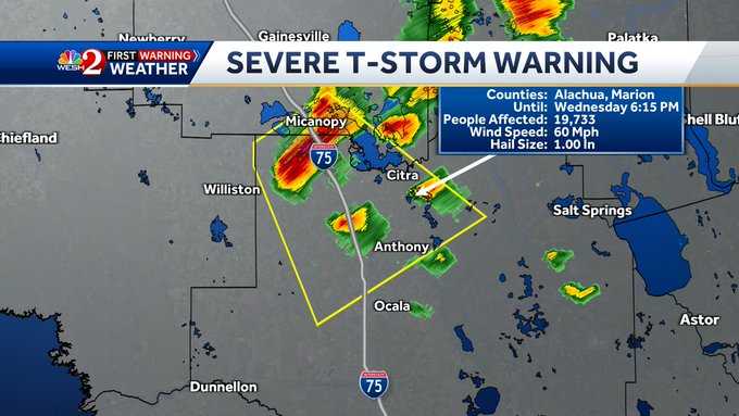 Severe Thunderstorm Warning Expires In Marion County