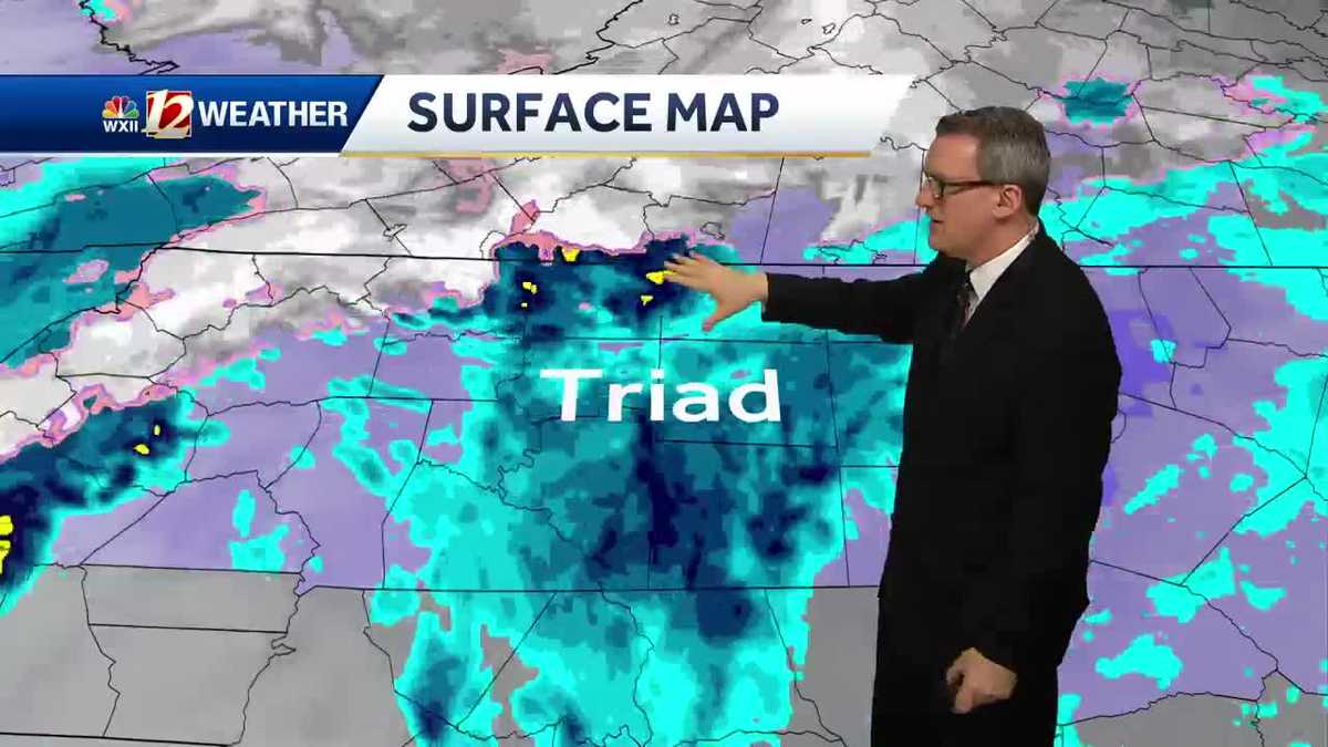 WATCH: Rain turning to snow and sleet throughout Monday
