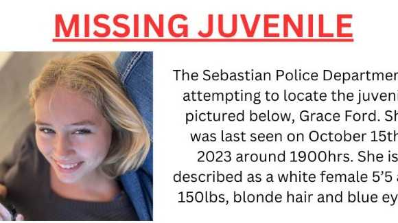 Sebastian Police Department: Missing juvenile located safe