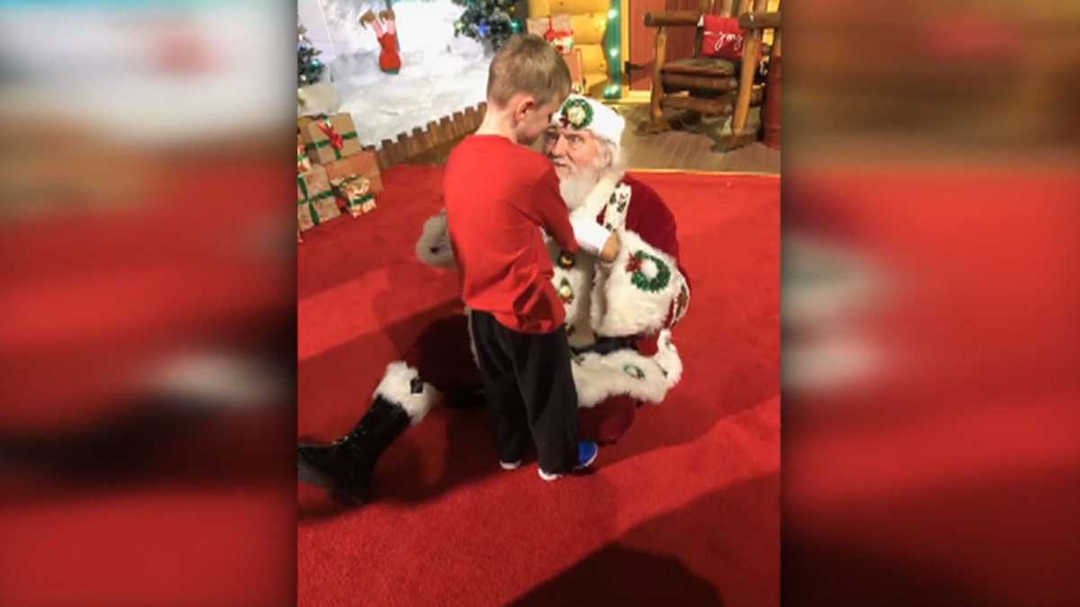 'Magic of Christmas': Santa shares special moment with blind boy living ...