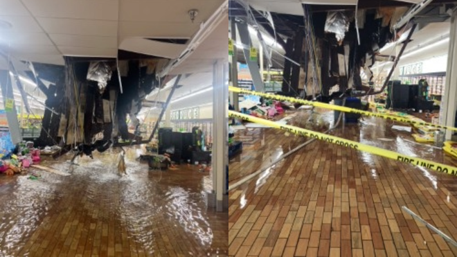 Roof collapses at Madison Woodman's during heavy rain