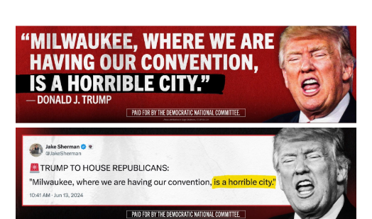 Milwaukee billboards display Trump's comments ahead of RNC