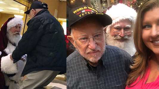 Photo of special moment mall Santa shared with 93-year-old veteran goes ...