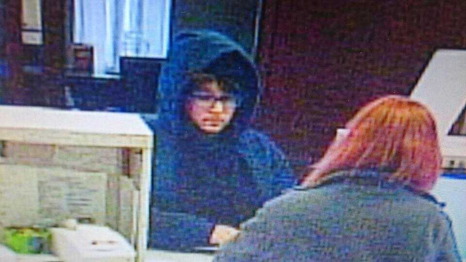 Female bank robber draws on facial hair in attempt to conceal identity
