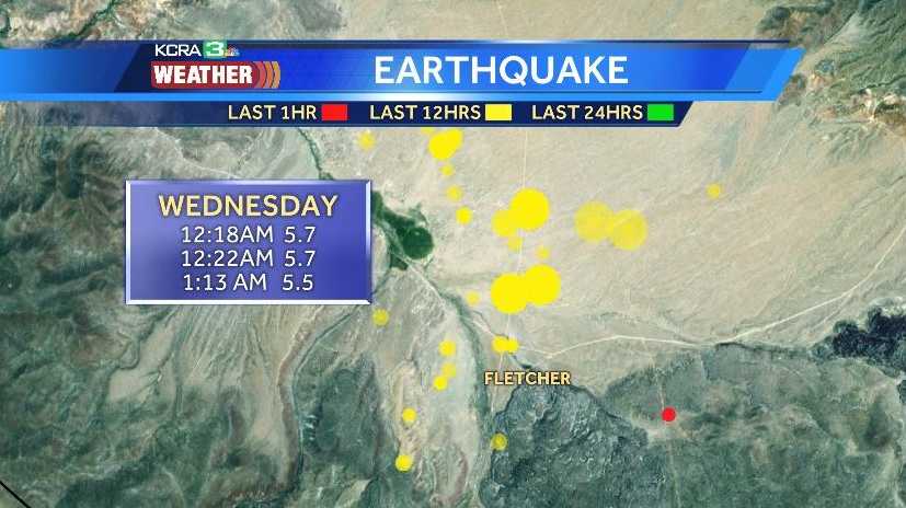 Late-night earthquakes rattle Nevada, Northern California