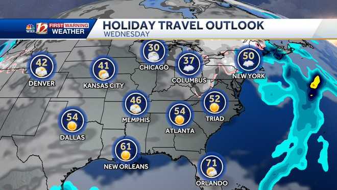 USA Holiday Travel Outlook and North Carolina's forecast
