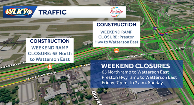 Construction to close various interstate ramps and bridges this weekend.