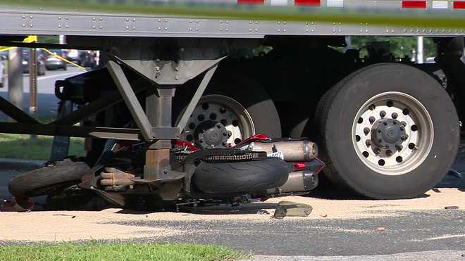 Motorcyclist dies in collision with Wegmans tractor-trailer in Medford