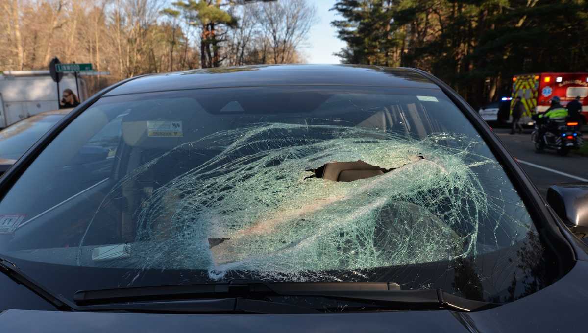 Piece of metal crashes through windshield, hits driver in head, police say
