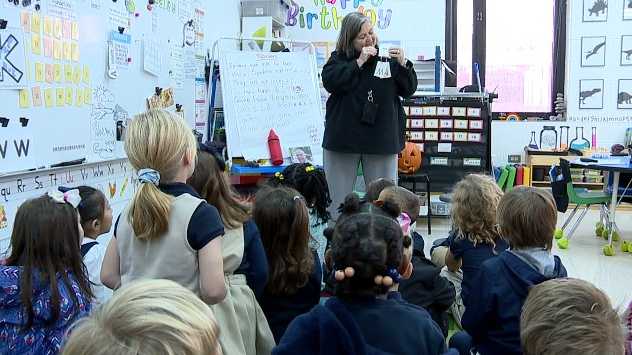 Kathy Whitney has a love for teaching kindergarteners