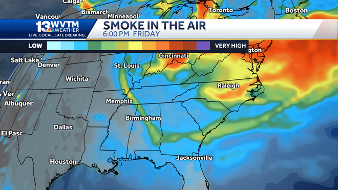 Alabama weather: Code orange air quality alerts with dry conditions