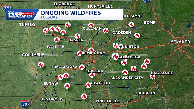 Alabama wildfire live updates