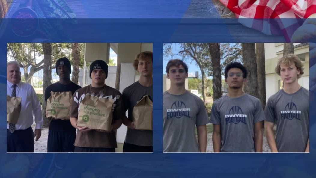 Dwyer High School athletes help tackle hunger in West Palm Beach