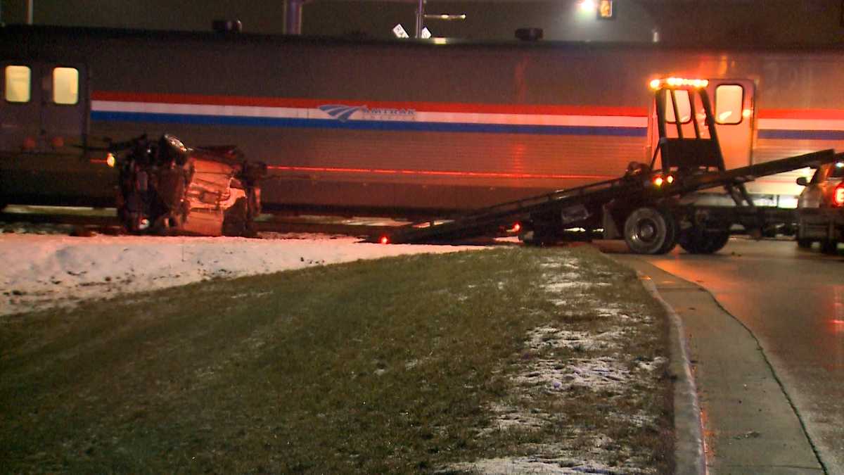 Train vs. car crash in Brookfield
