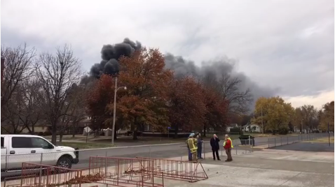Smoke causes issues on roadways after explosion near Neodesha, Kansas