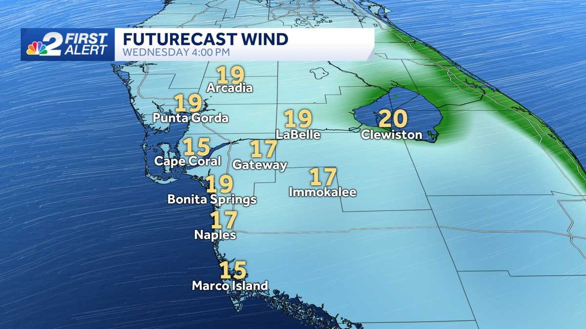 Breezy weather ahead for Southwest Florida Wednesday