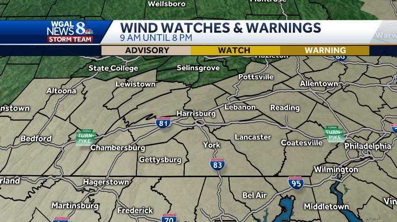 Wind advisory in effect