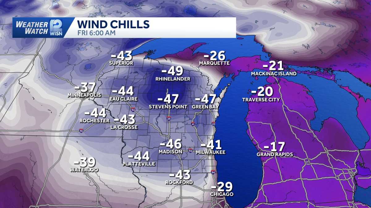 Southeast Wisconsin braces for arctic blast with -40 wind chills