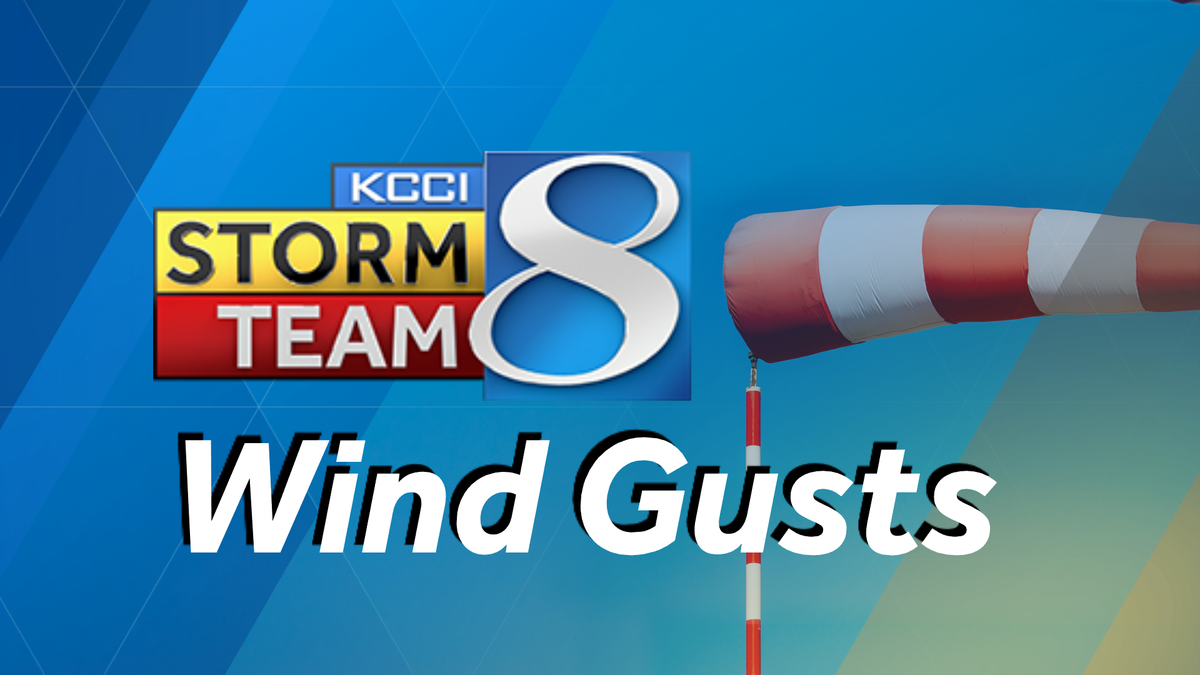 Iowa weather: Wednesday's strongest wind gusts