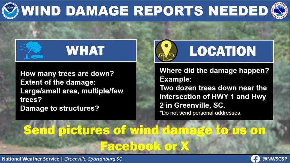 National Weather Service needs your help with wind assessment after Helene