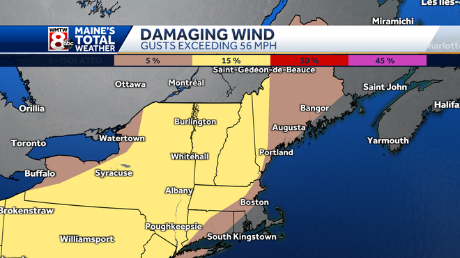 Maine weather: Strong to severe storms, hot and humid Wednesday