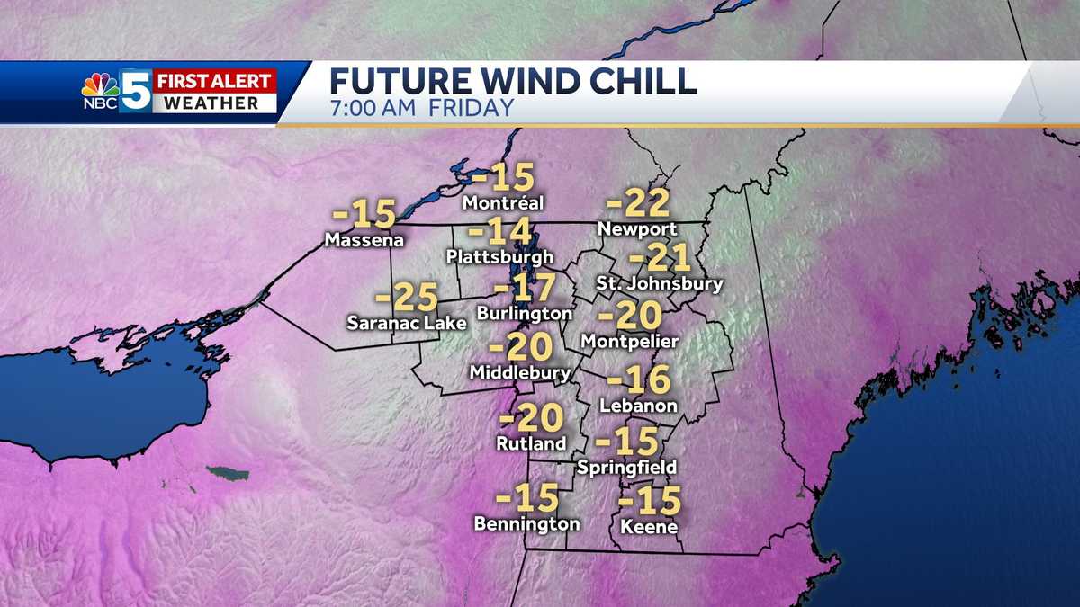 Subzero wind chill temperatures arrive Friday Subzero wind chill temperatures arrive Friday
