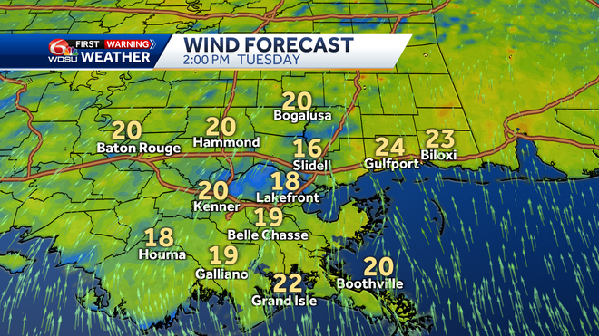 New Orleans Louisiana weather forecast record high rain chances