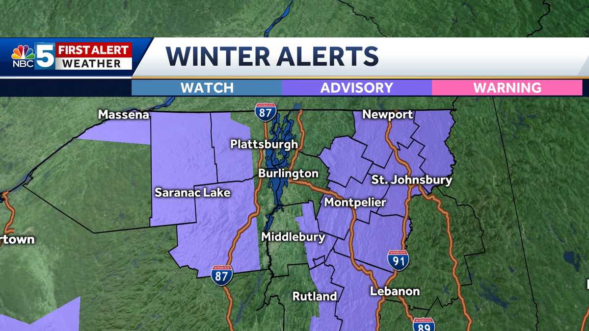 Winter weather advisories issued ahead of weekend storm