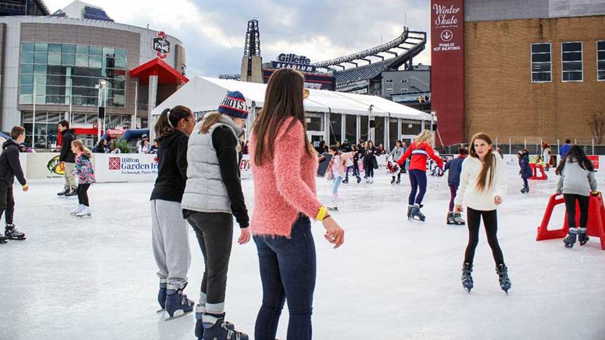 Outdoor ice skating rink at Patriot Place to open next week