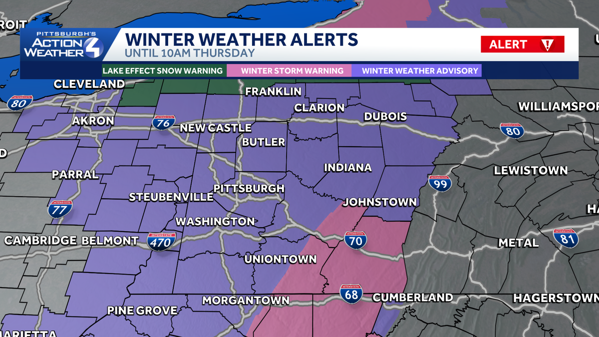 Pittsburgh: Alert Day for snow to ring in 2026