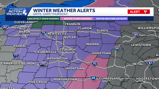 Pittsburgh: Alert Day for snow to ring in 2026